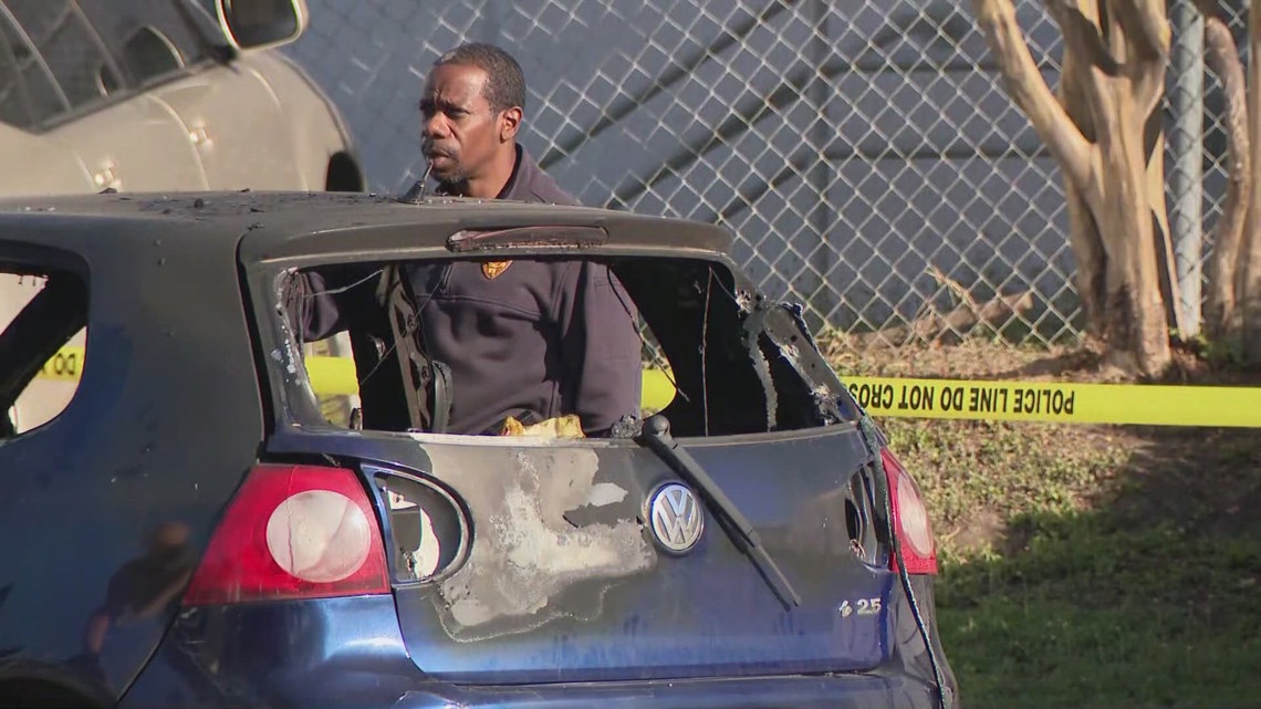 Body found in burned out car on Blankenship Drive | khou.com