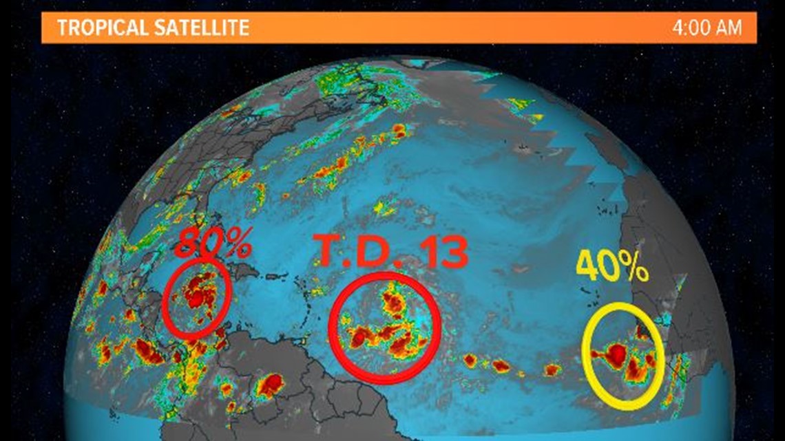 Tropics update: Monitoring 3 disturbances coming out of the Atlantic ...