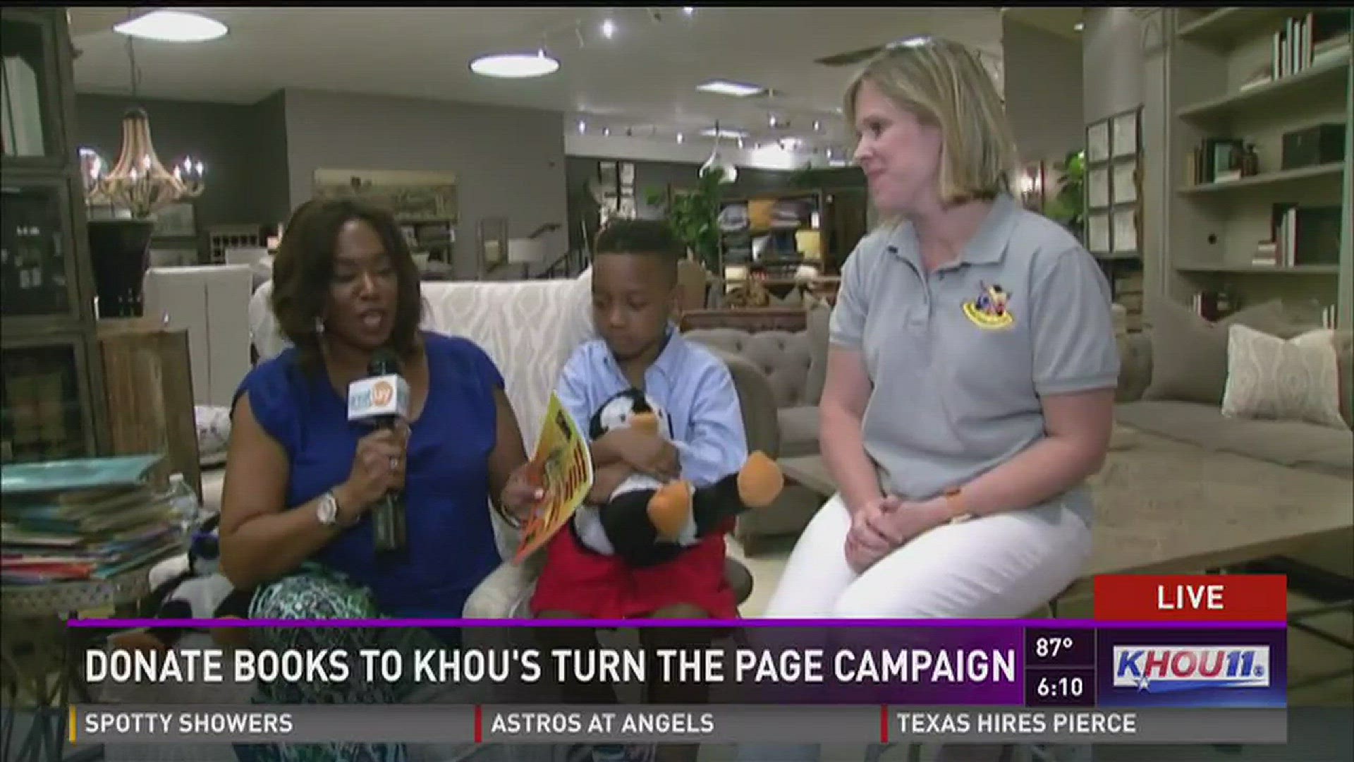 Deborah Duncan live at Star Furniture for Turn The Page Campaign | khou.com