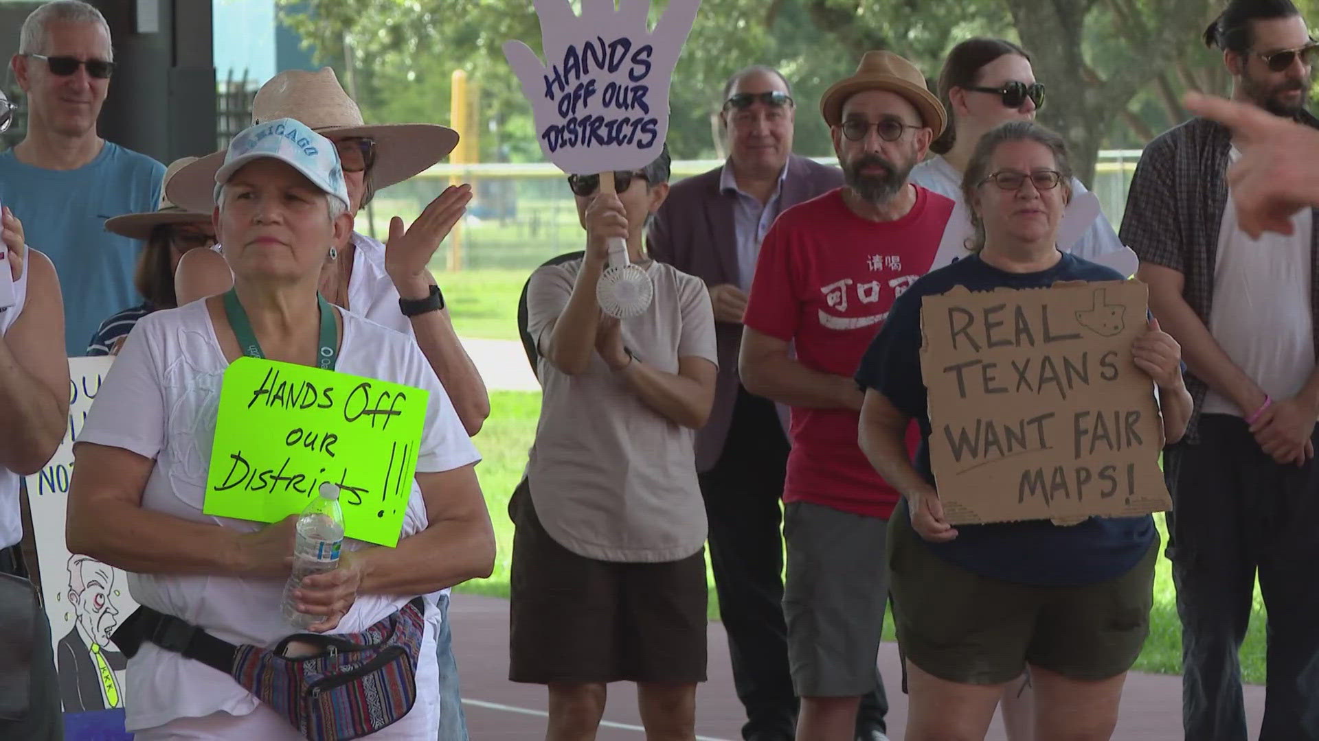 Protesters in Houston oppose Texas redistricting plan | khou.com