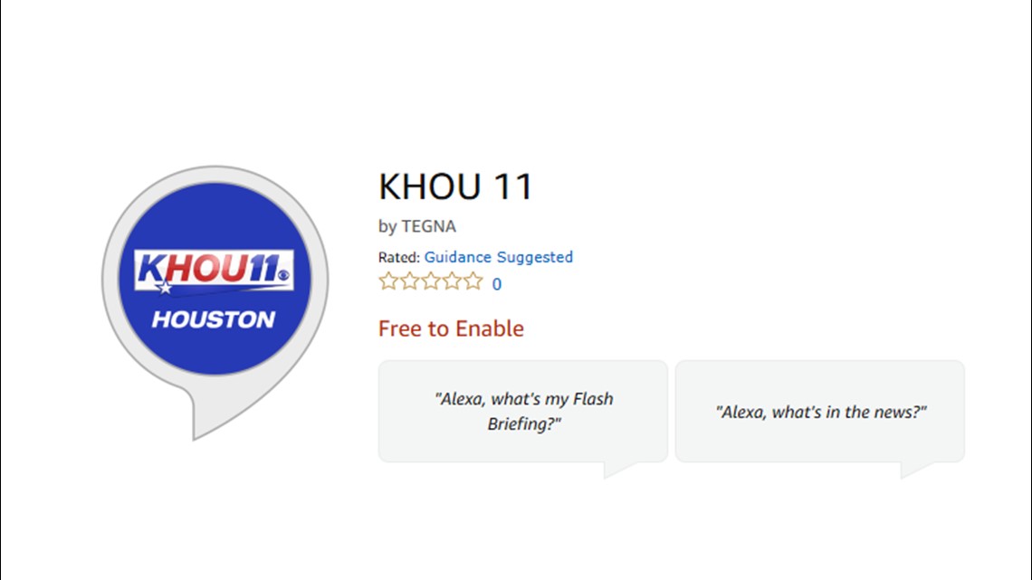 How to add KHOU to your Amazon Echo flash briefing | khou.com