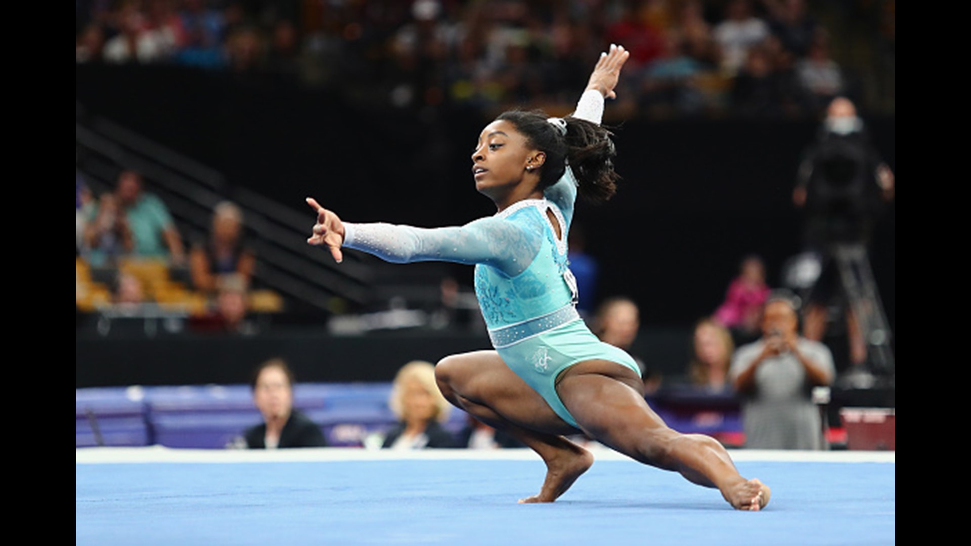 Simone Biles makes history as first woman to win four all-around world ...