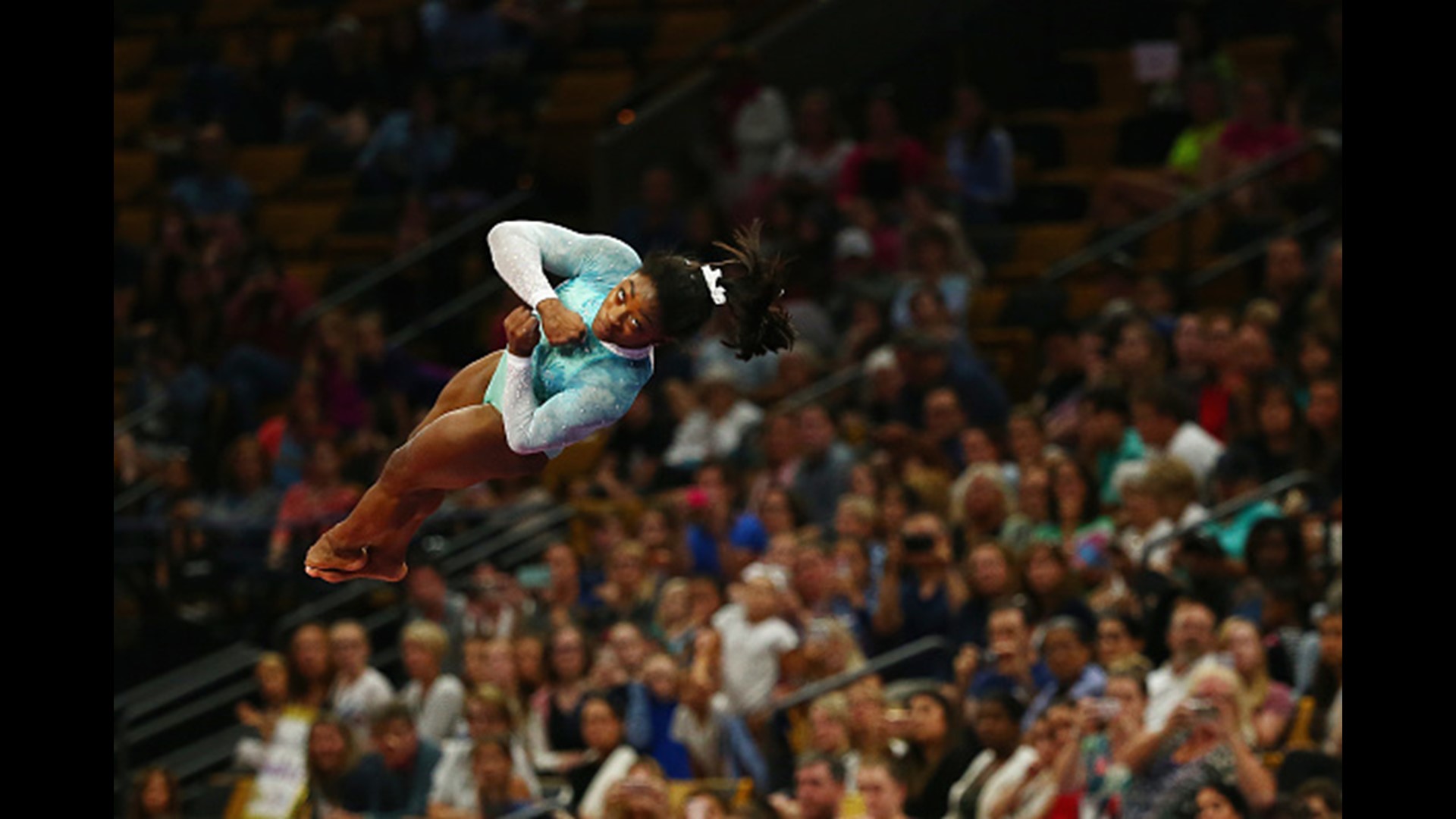 Simone Biles makes history as first woman to win four all-around world ...