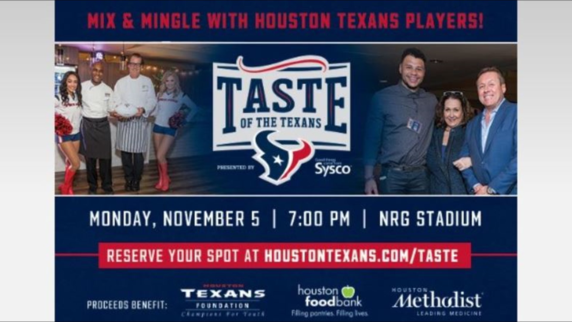 Come hungry! Houston Texans gearing up for 10th Annual Taste of the ...