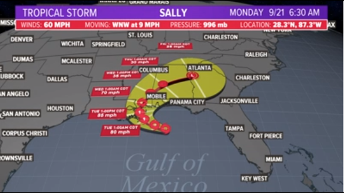 Tropical Storm Sally track, path and models in Gulf of Mexico | khou.com