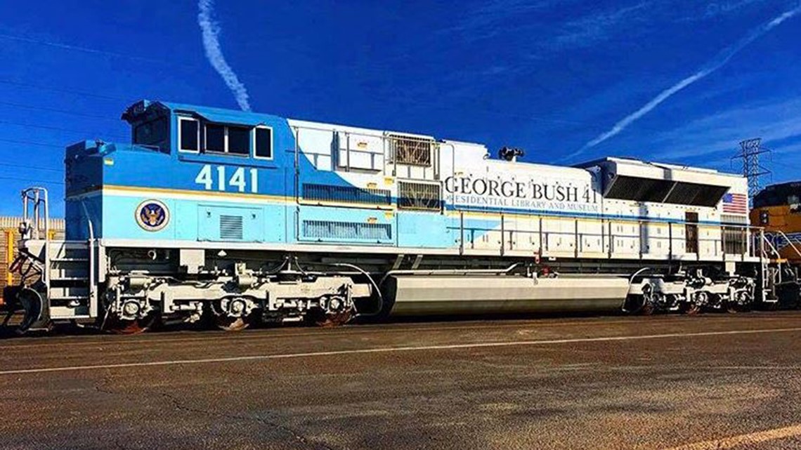 Bush 4141 locomotive will have a new home in 2020 | khou.com