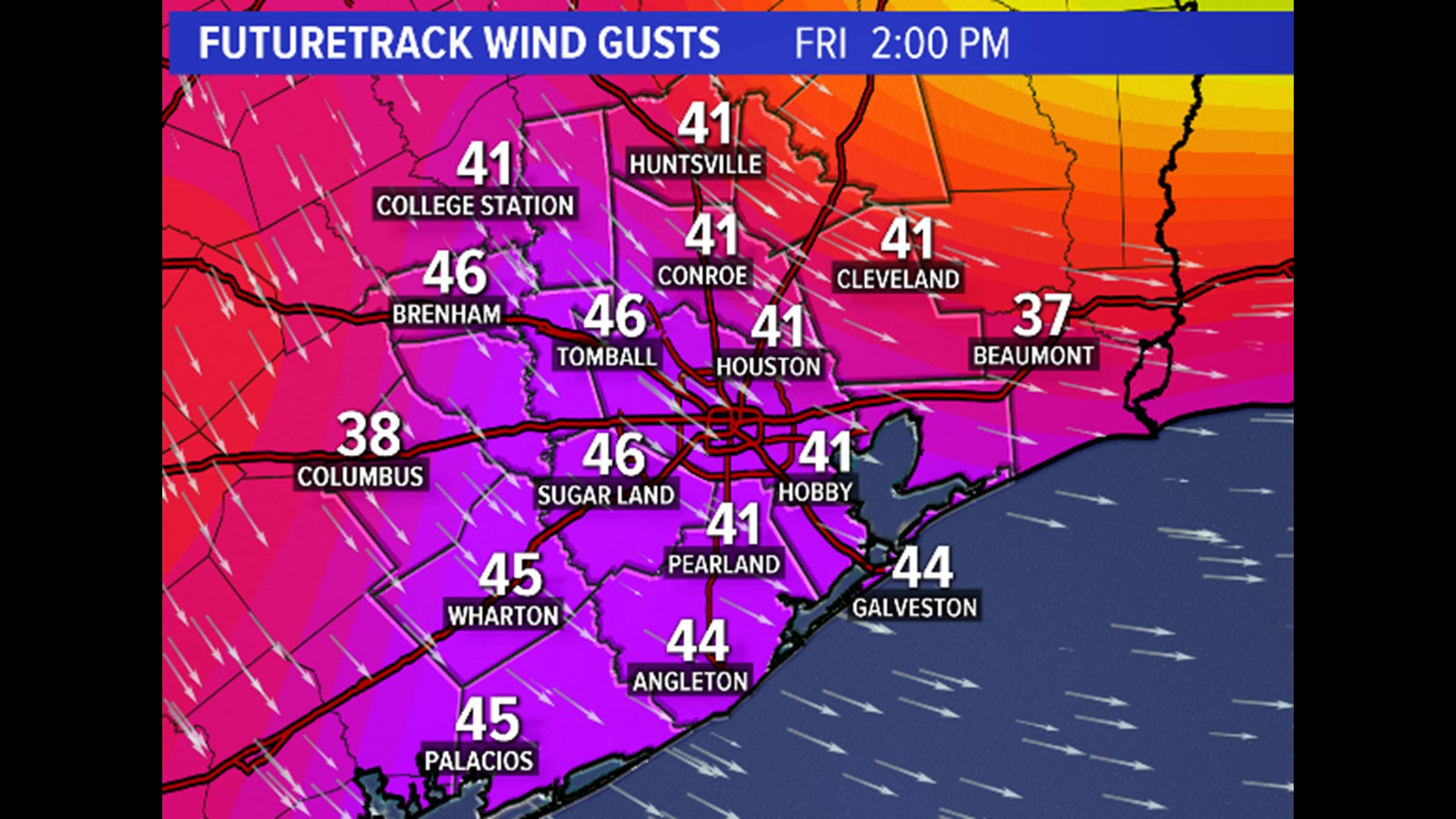 What to expect and when as strong winds blow through Houston | khou.com