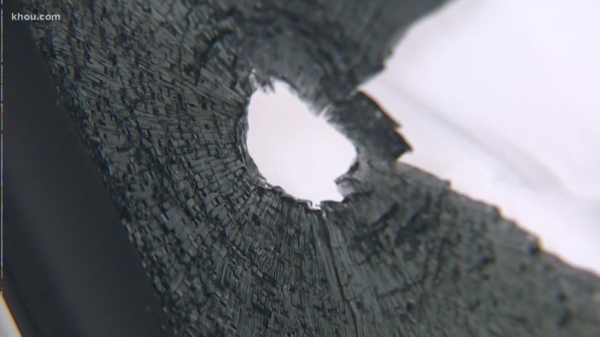 'Fractions of a second': Bullets hit car on I-45, barely miss children ...