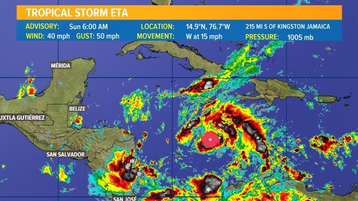 Tropical Storm Eta update: Storm moving toward Central America | khou.com