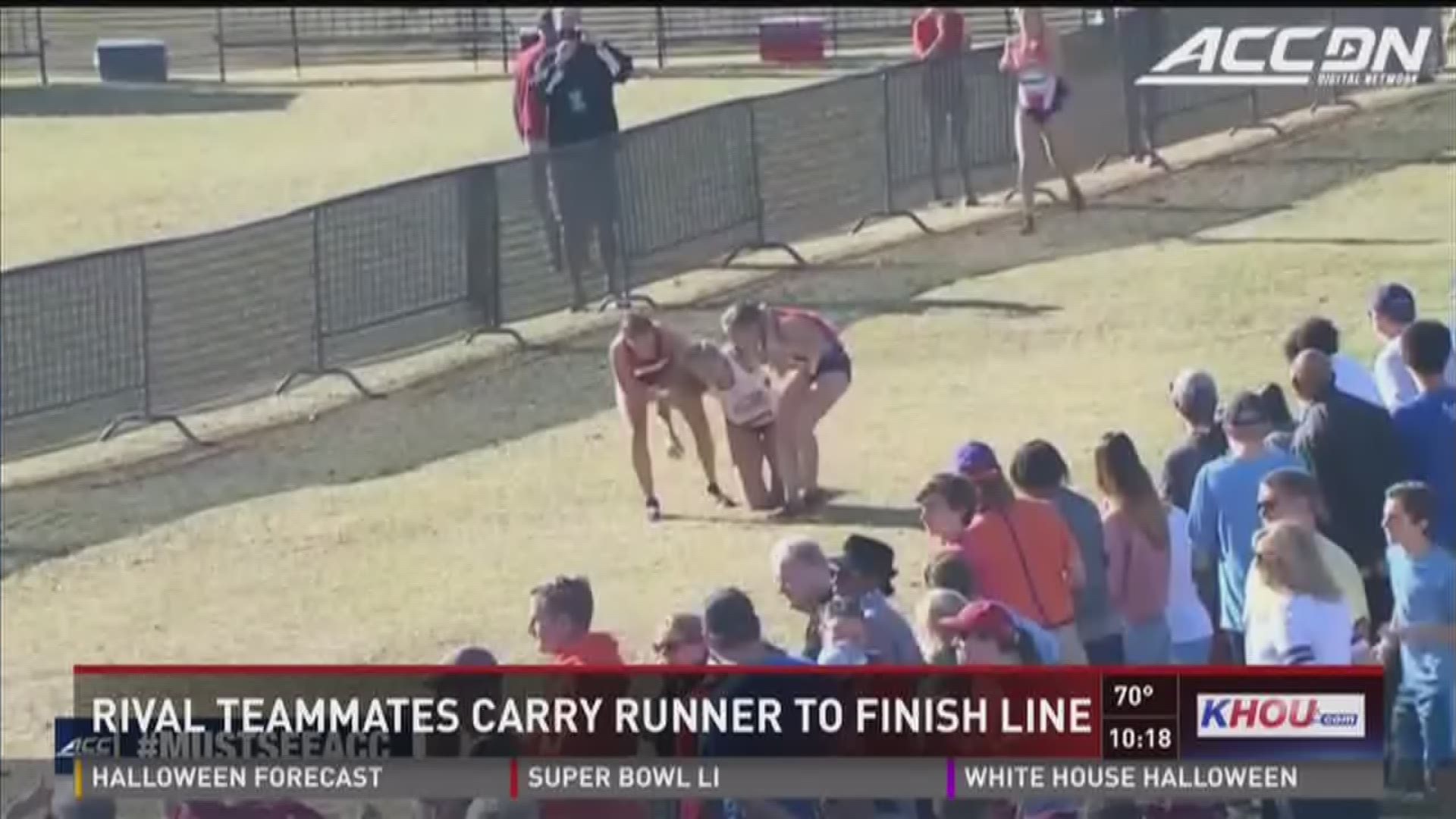 Runner collapses during meet, rival teammates carry her to finish line ...