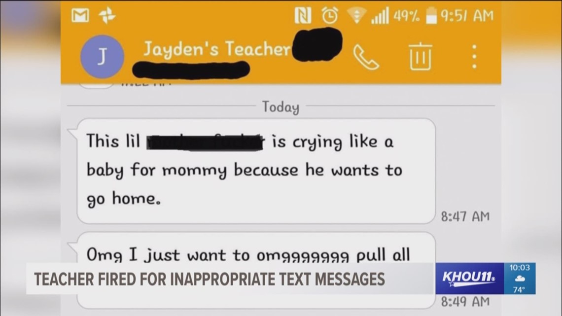 Teacher fired for inappropriate text messages | khou.com