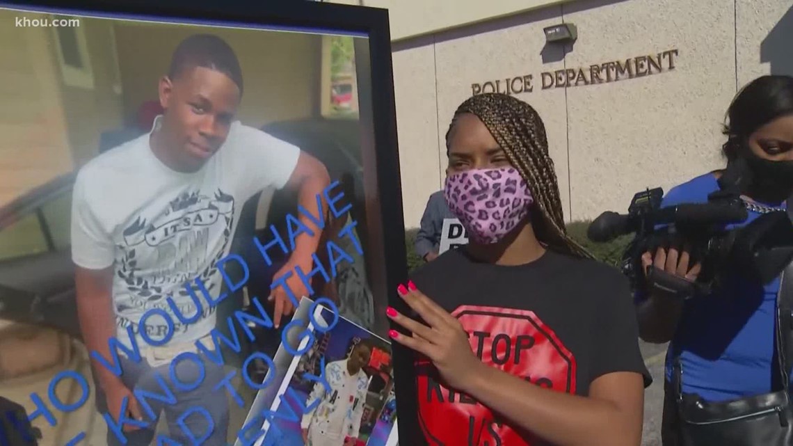 Joshua Feast's mom joins march in La Marque over deadly shooting | khou.com