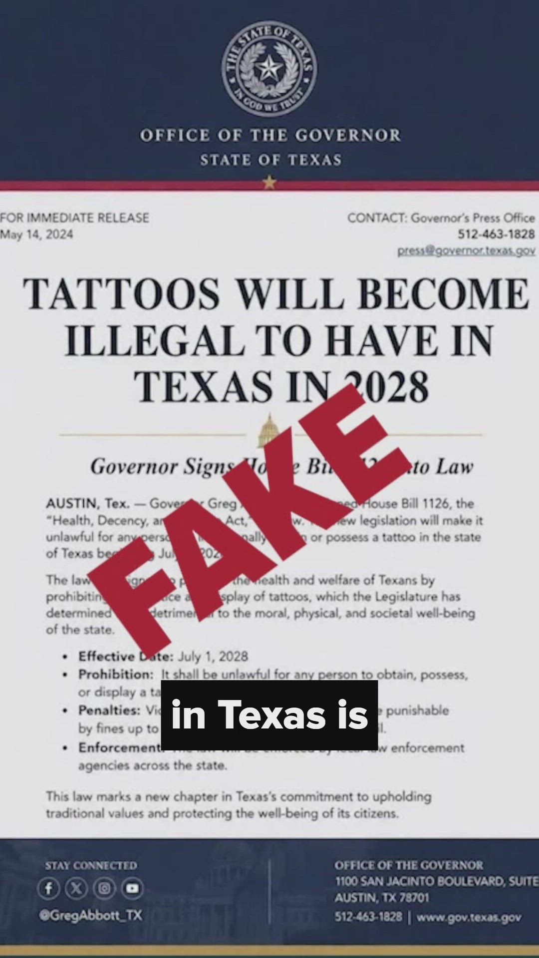 No, Texas isn't outlawing tattoos, despite what you may see on social ...