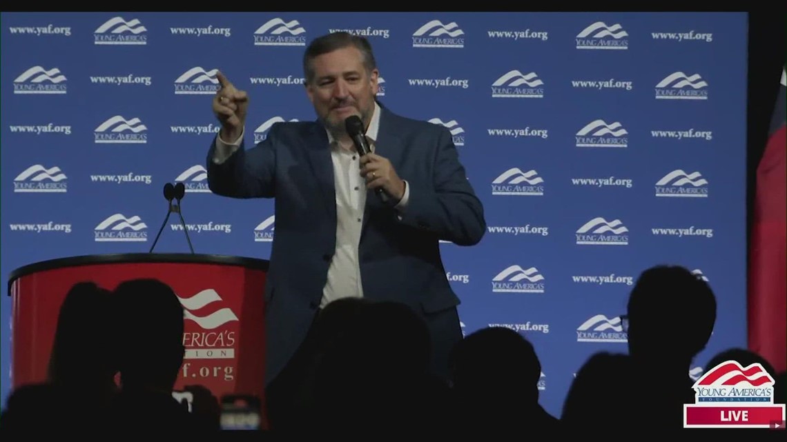 Lt. Col. Allen West, Rep. Dan Crenshaw and US Sen. Ted Cruz speak at ...