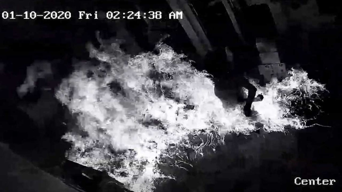 Video: Suspected arsonists nearly light themselves on fire | khou.com