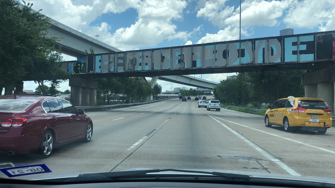 Houston 'Be Somone' bridge painted 'George Floyd' | khou.com