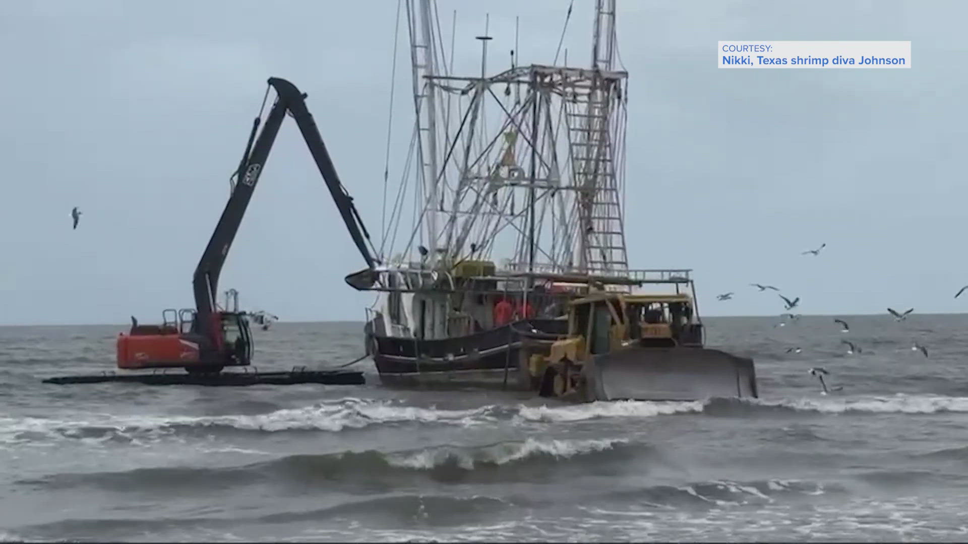 From sand to sea: Viral shrimp boat 'Buccaneer' freed in dramatic ...