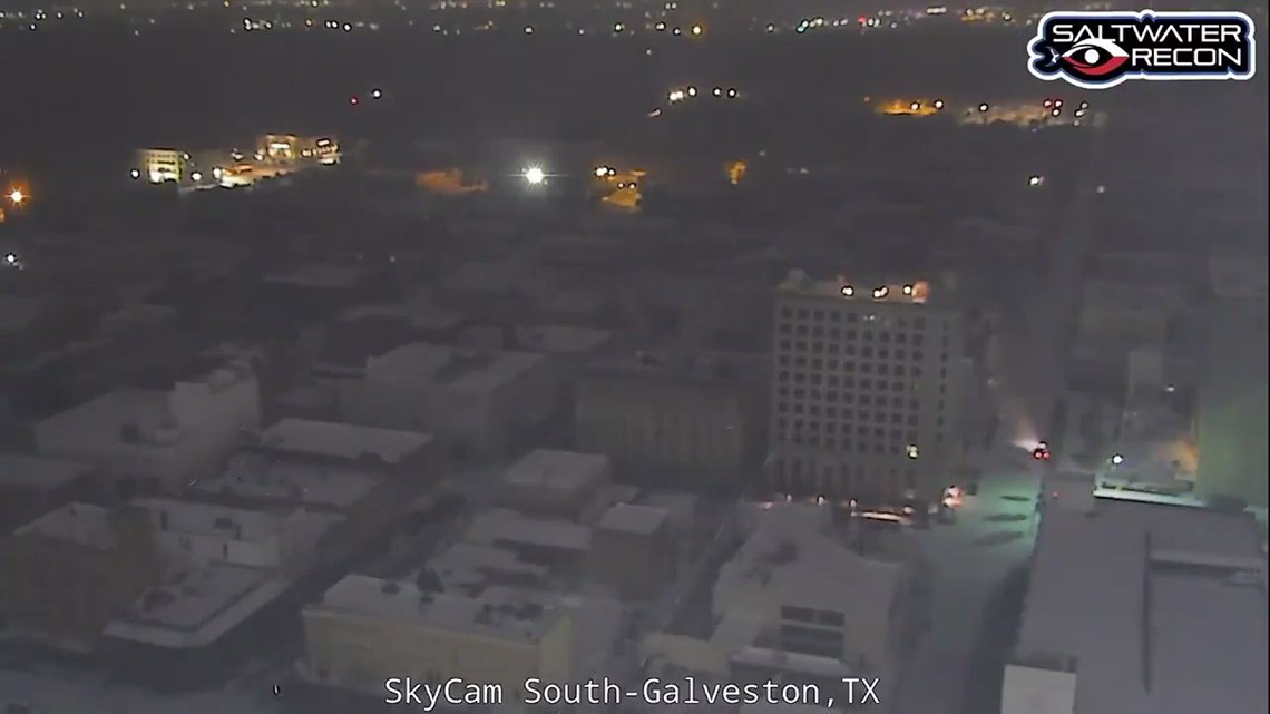Thundersnow captured on video in Galveston during Texas winter storm ...