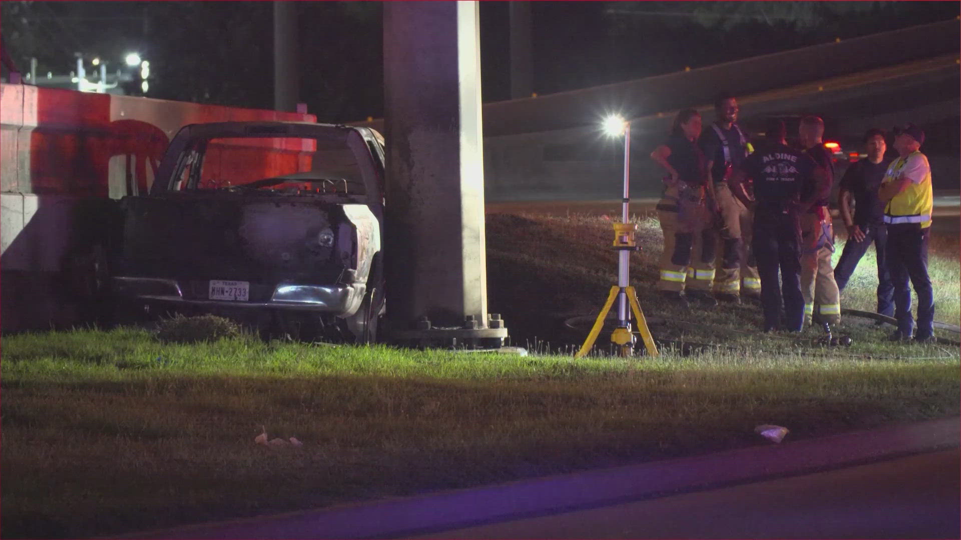 Police investigating deadly fiery crash along I-45 North Freeway near ...