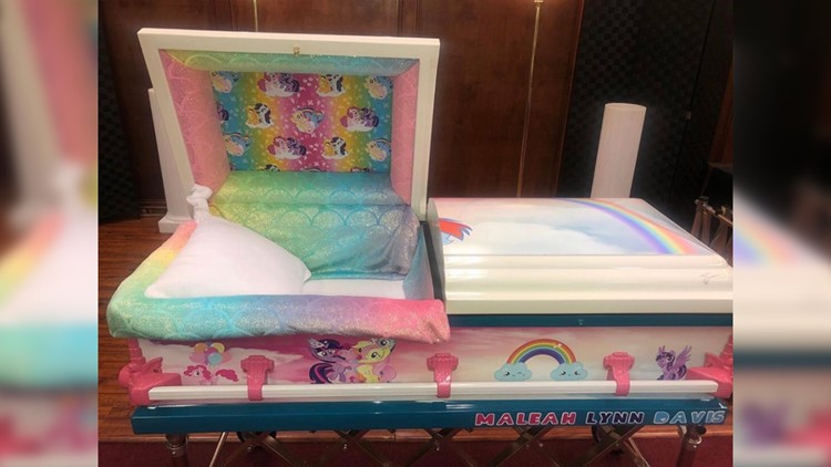 Maleah Davis update: Custom casket featuring My Little Pony characters ...