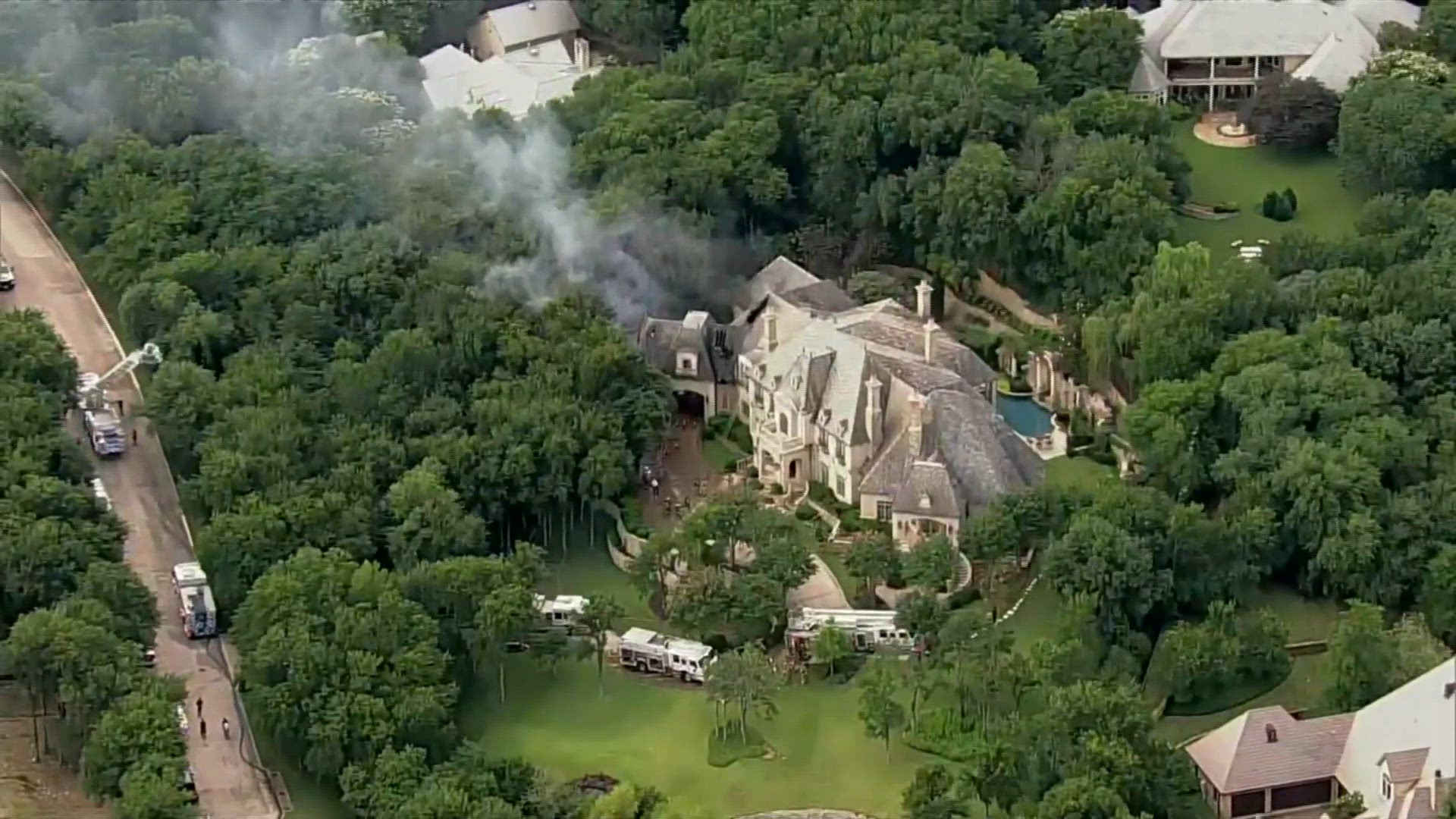 Watch: Multi-million dollar North Texas mansion burns after 'possible ...