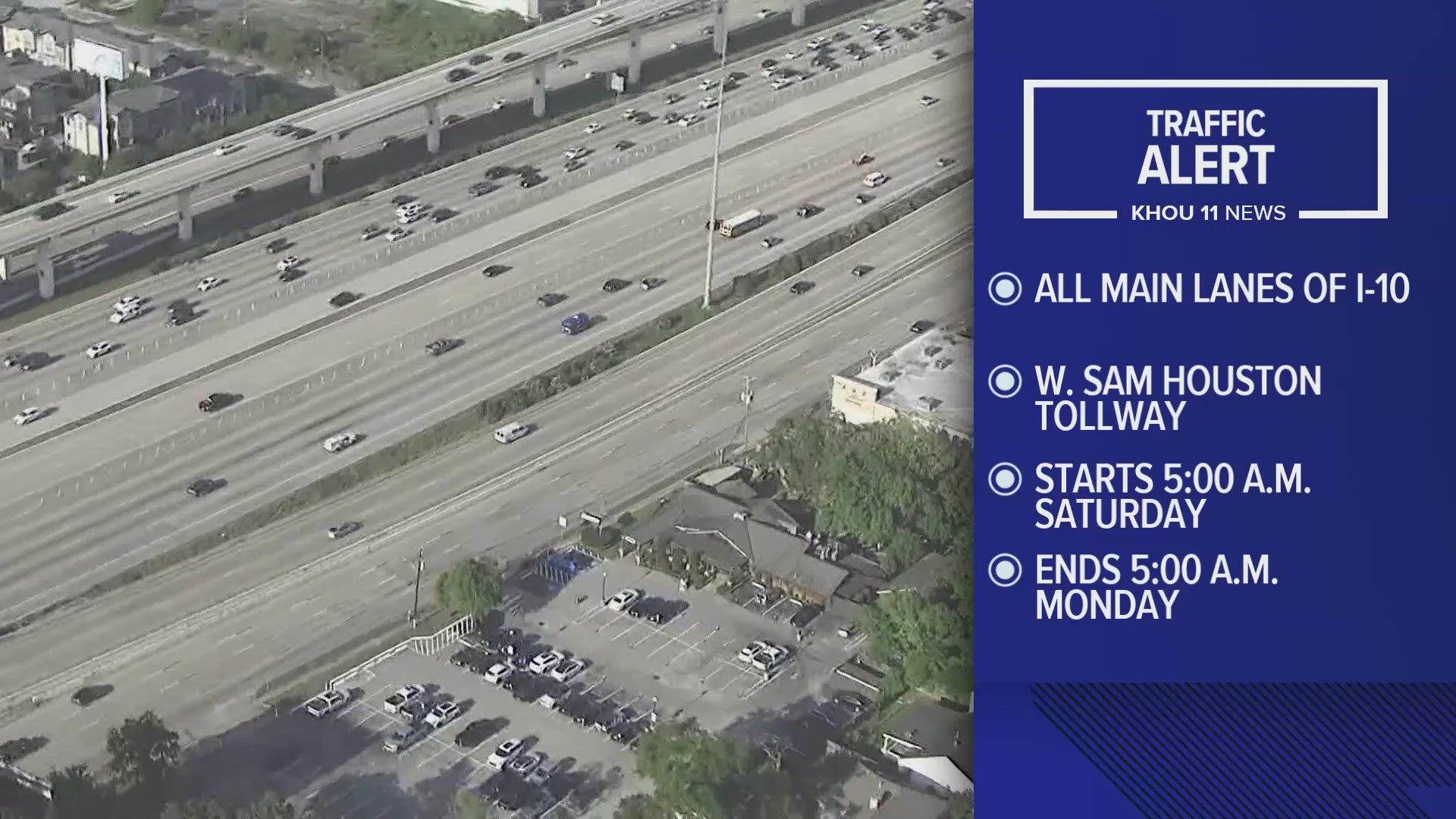 I-10 closure in Houston at Beltway 8 delayed | khou.com