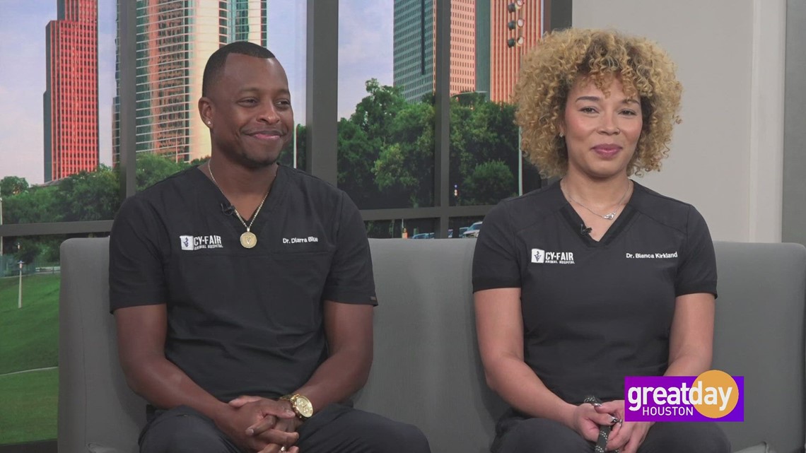 Dr. Diarra Blue and Dr. Bianca Kirkland from Cy-Fair Animal Hospital ...