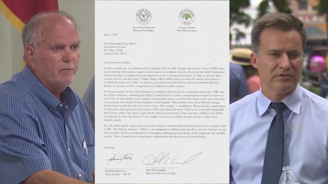 Gov. Abbott asked to remove head of Uvalde victims' center | khou.com Gov. Abbott asked to remove head of Uvalde victims' center | khou.com