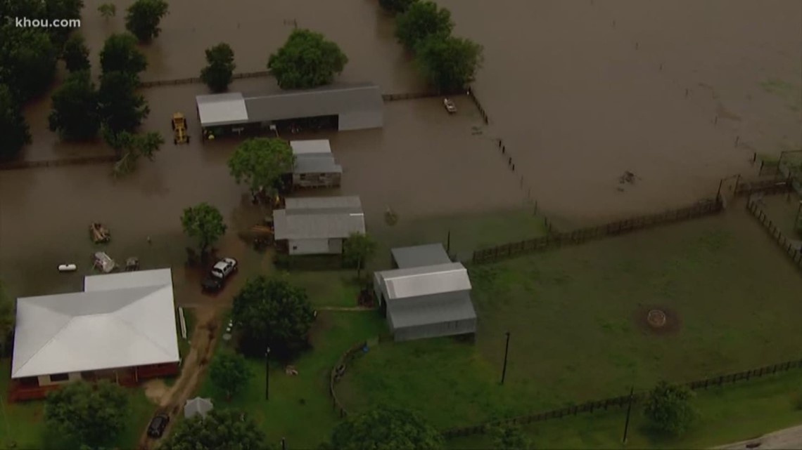 San Bernard River At Major Flood Stage After Heavy Rainfall Inundates