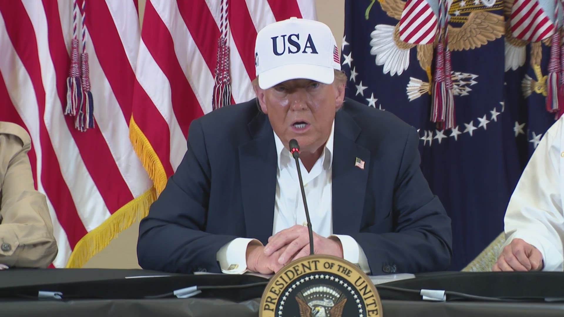 President Trump meets with flood victims' families in Kerrville after ...