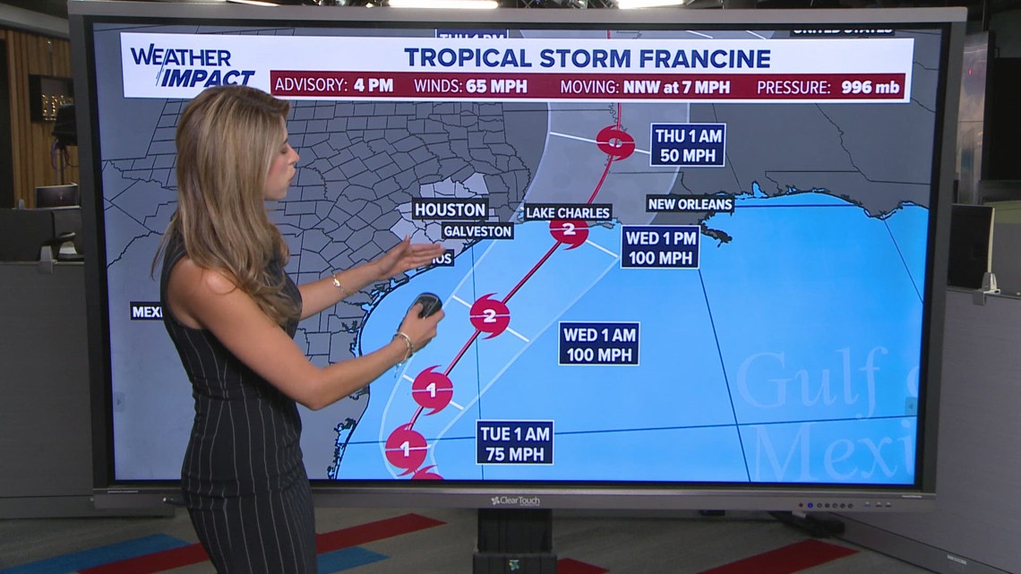 Tropical update: Tropical Storm Francine strengthens, expected to ...