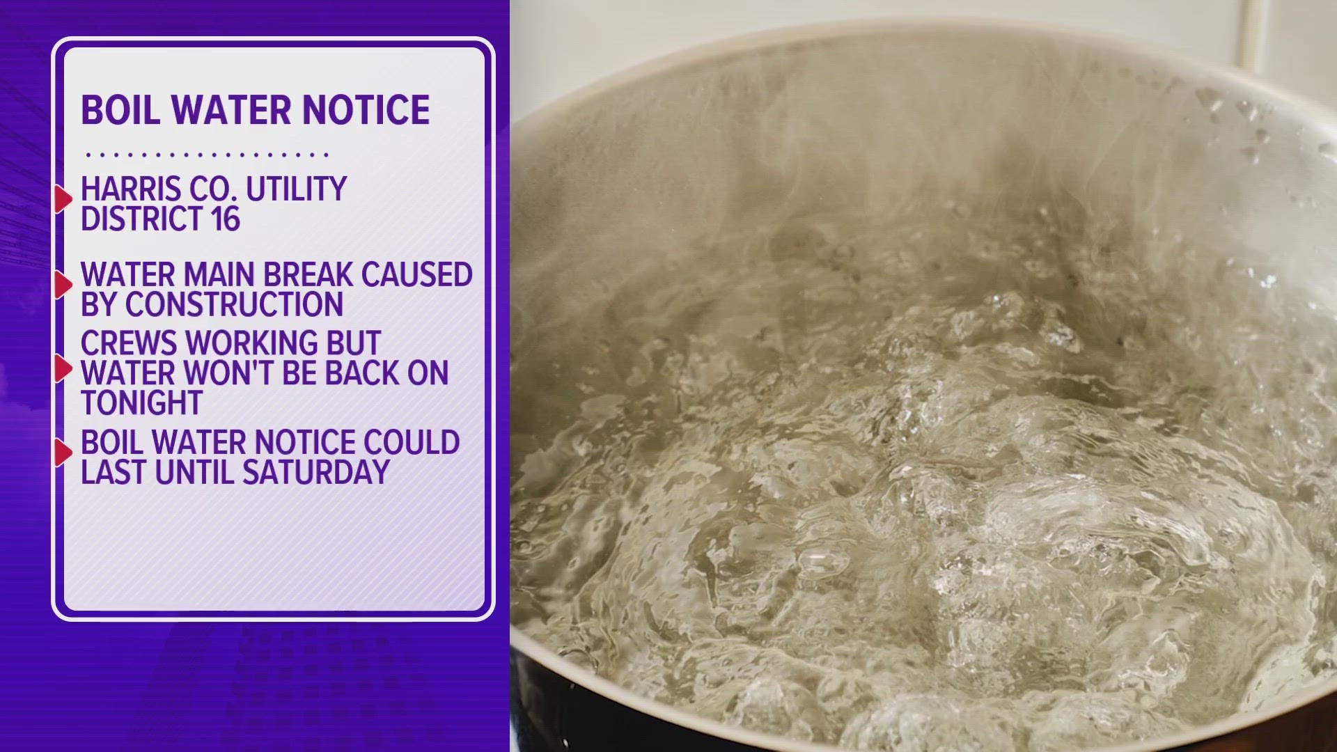 Boil water notice remains in effect for residents in north Harris ...