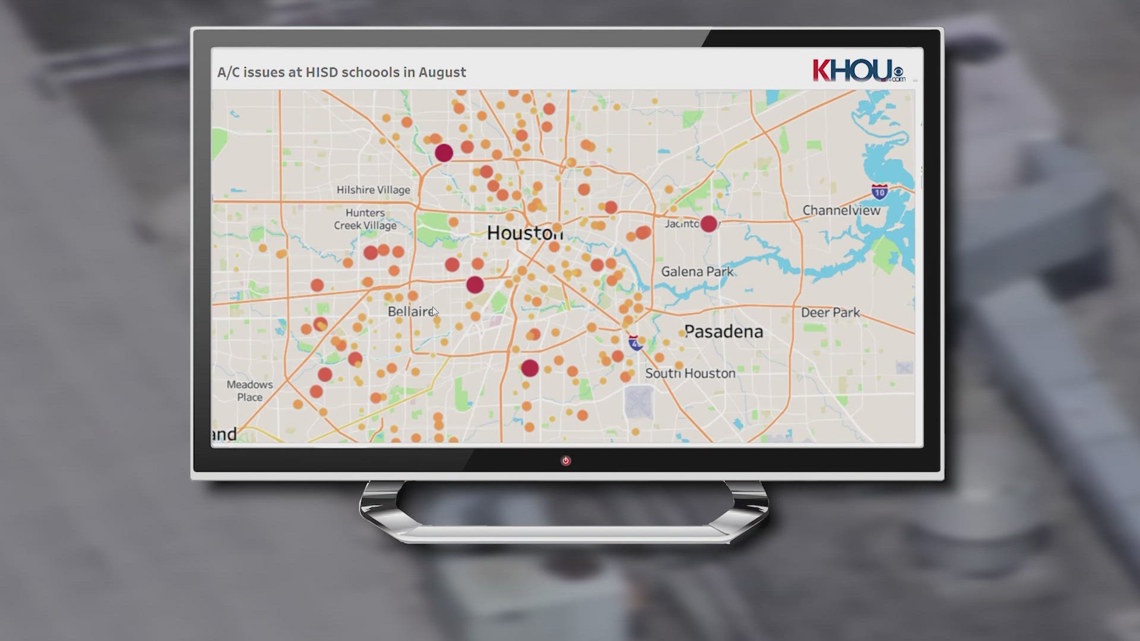 Map shows where HISD schools has A/C issues | khou.com