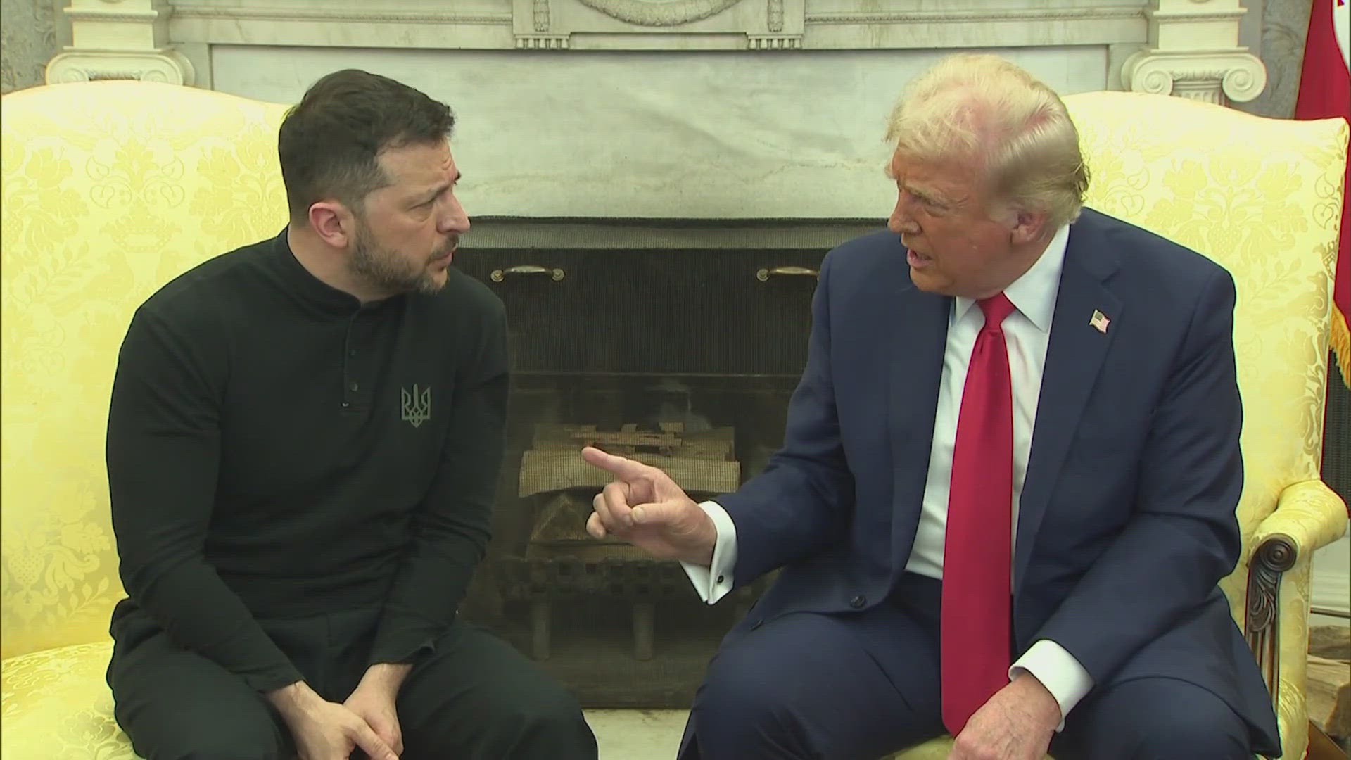 Trump shouts at Zelenskyy as he and Vance berate Ukrainian leader in Oval Office | khou.com
