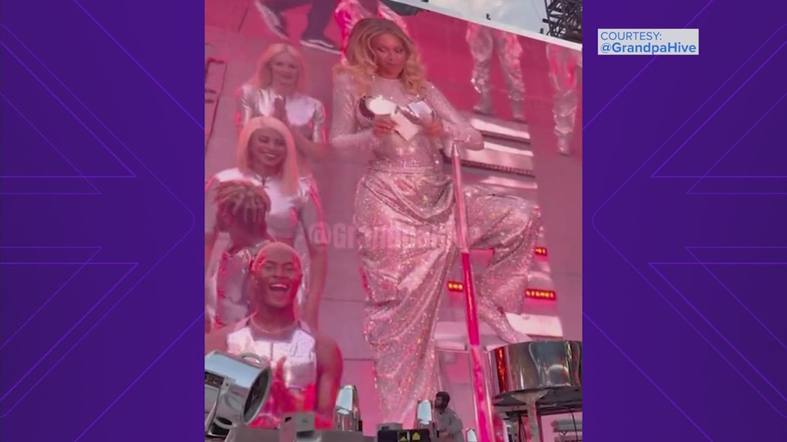 Beyonce helps fan with gender reveal during 'Renaissance' concert | khou.com