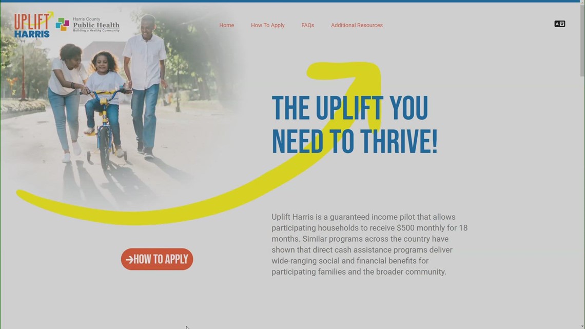 The Uplift Harris County Cash Assistance Pilot goes live Monday morning ...