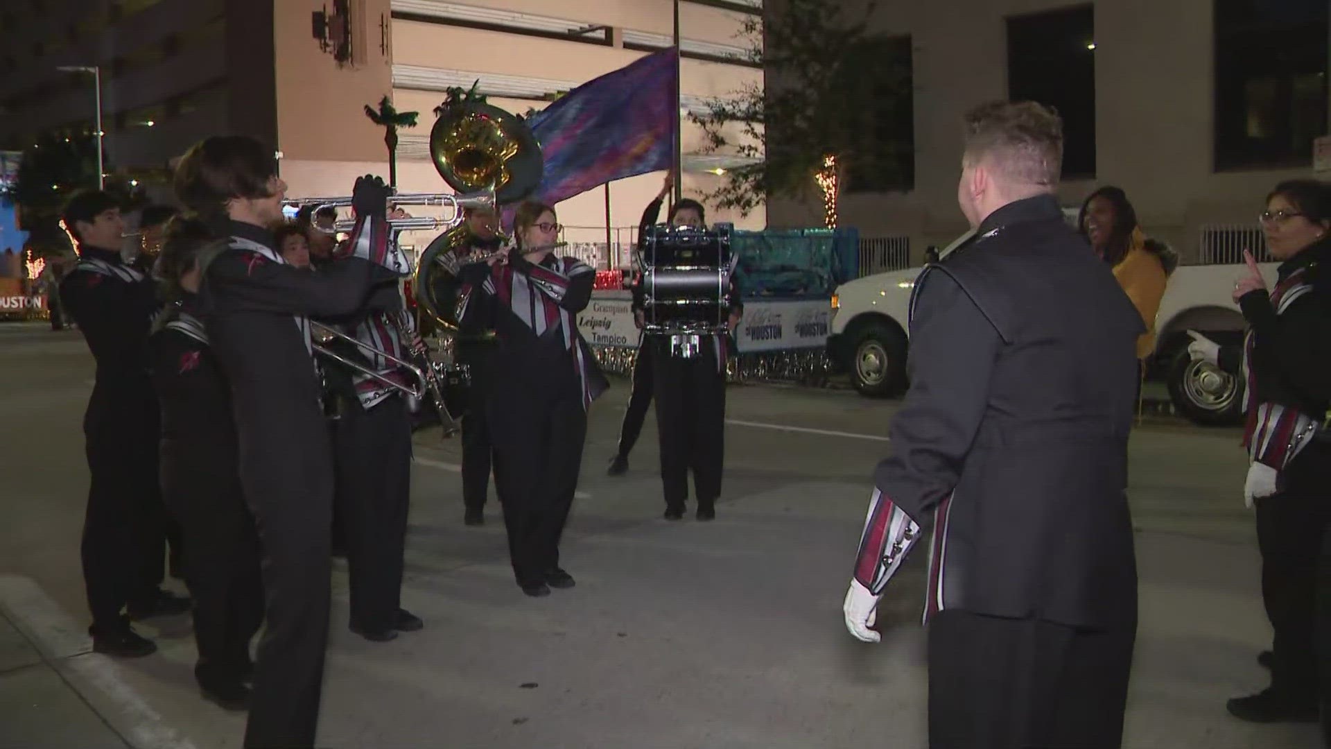 Ganado High School Marching Band shows off ahead of Houston's H-E-B ...