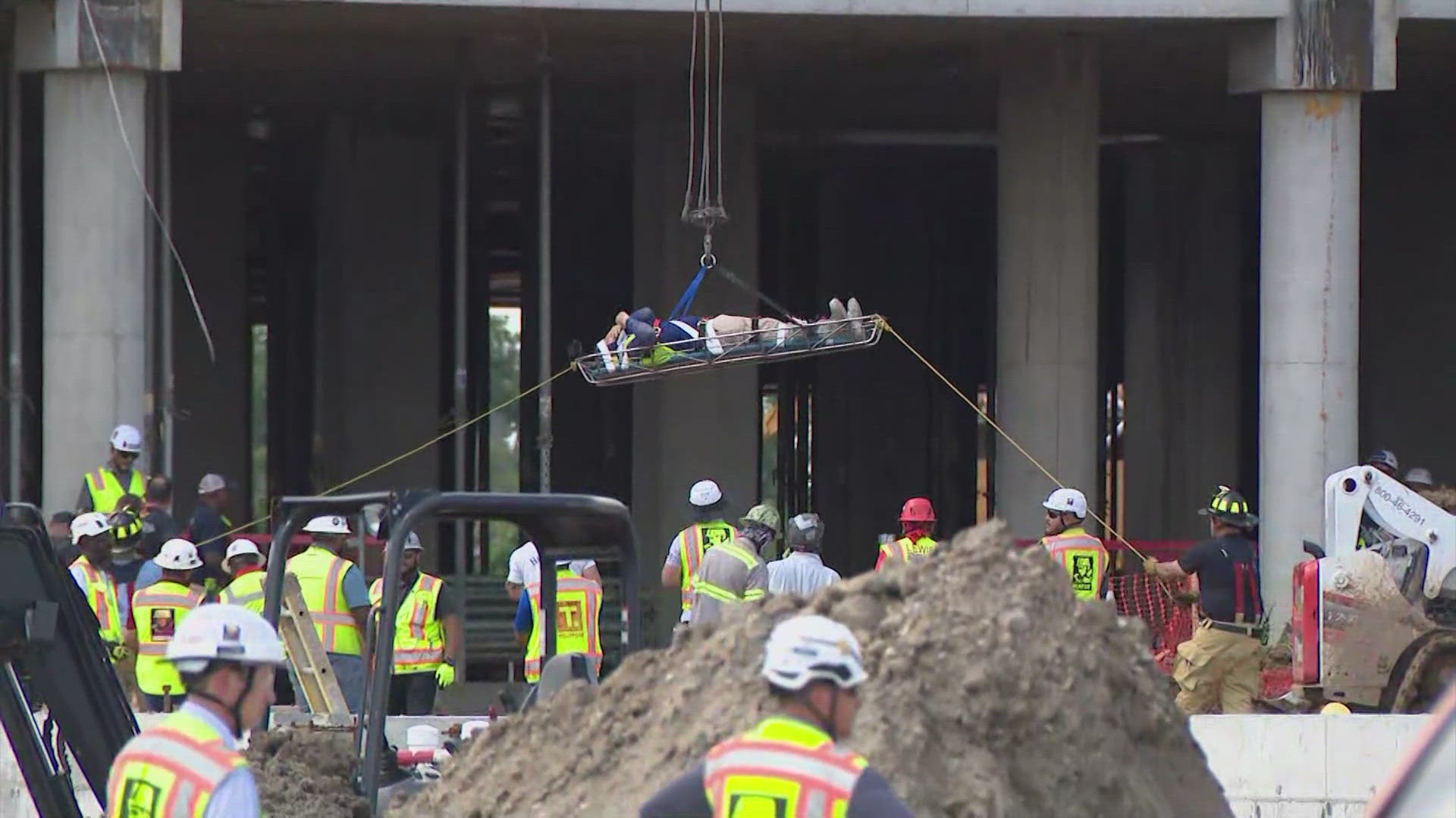 Injured worker rescued at NE Houston construction site | khou.com