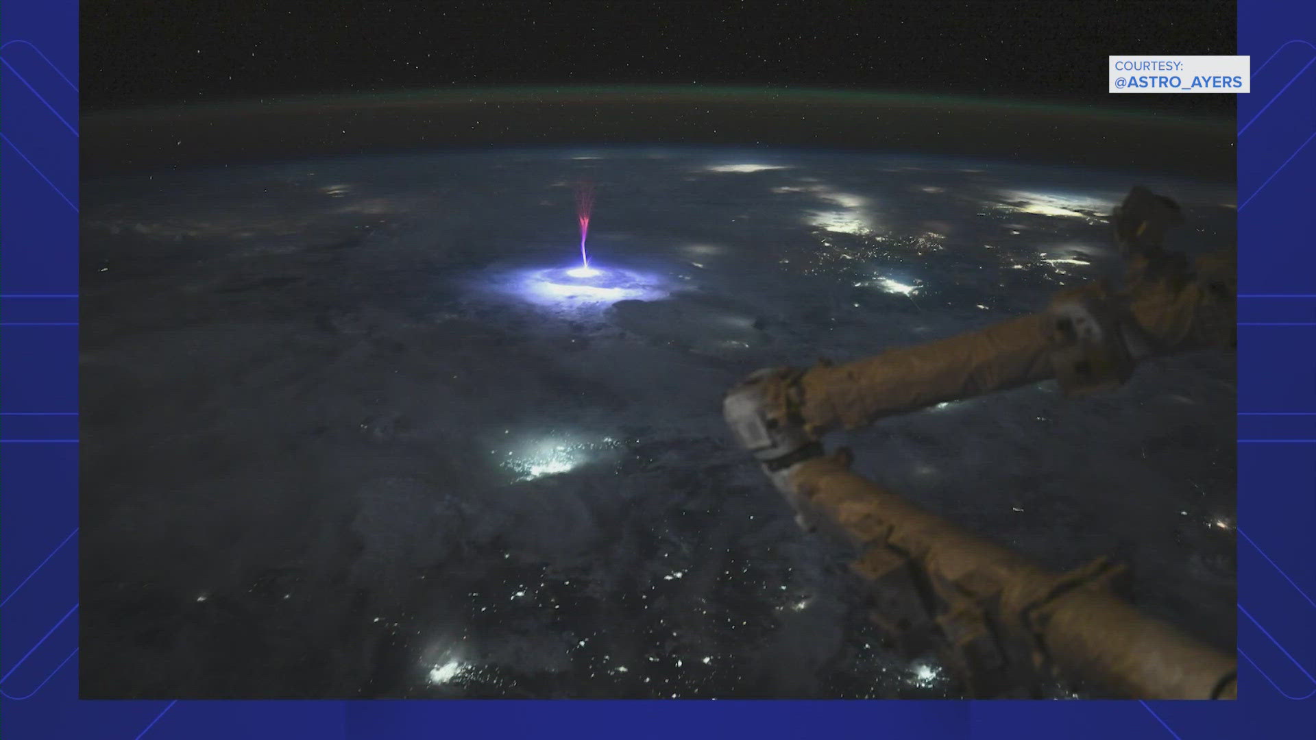 NASA astronaut Nichole Ayers captures photo of sprite from ISS | khou.com