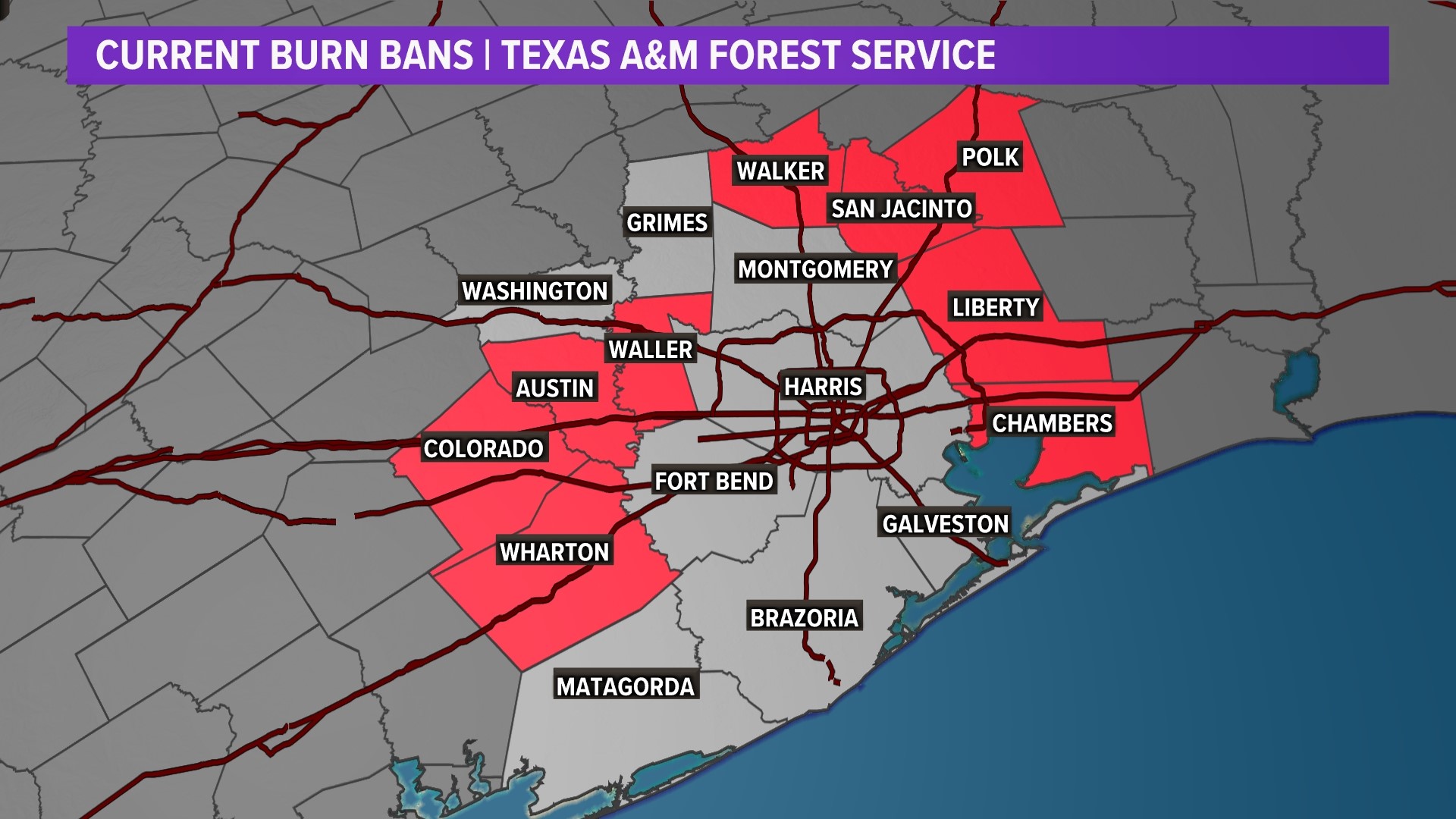 Burn bans across Greater Houston area | khou.com