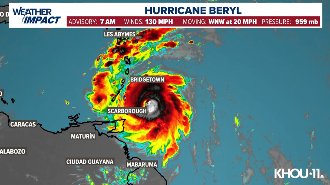 Tropical update: Beryl strengthens back into Category 4 storm in the ...