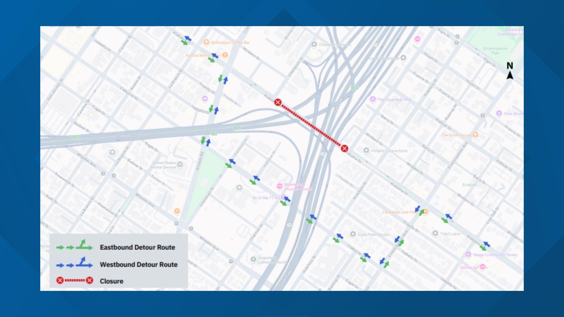 TxDOT: Prepare for closures and detours near downtown Houston beginning ...