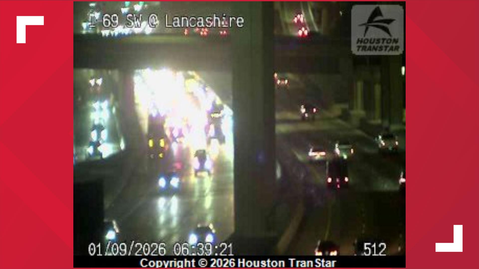 Truck crash causing significant delays on Southwest Freeway heading ...