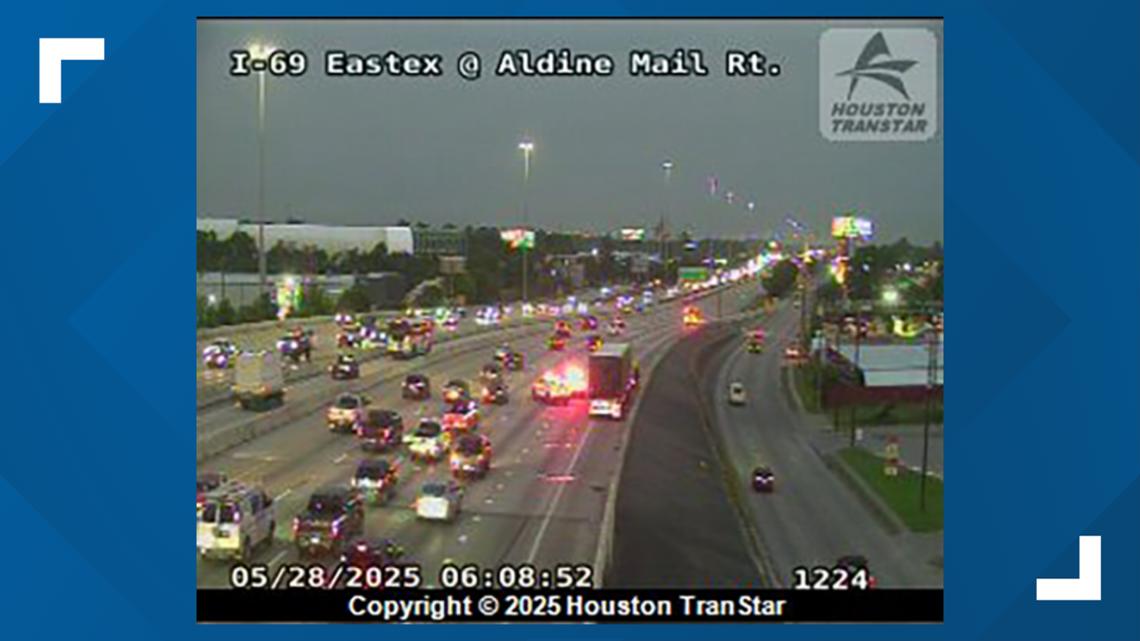 Houston traffic: Wreck slows traffic on Eastex Freeway at Aldine Mail ...