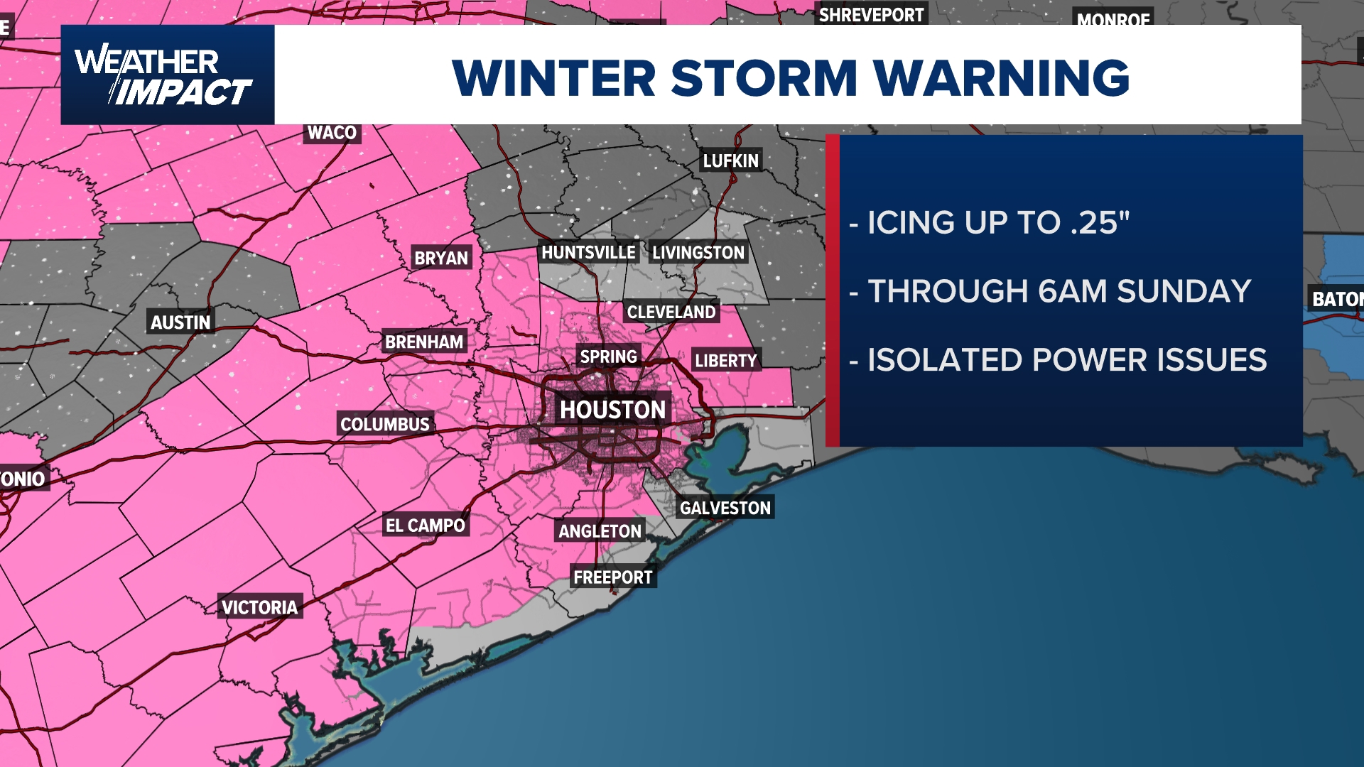 Houston winter weather: Winter Storm Warning, Extreme Cold Warning ...