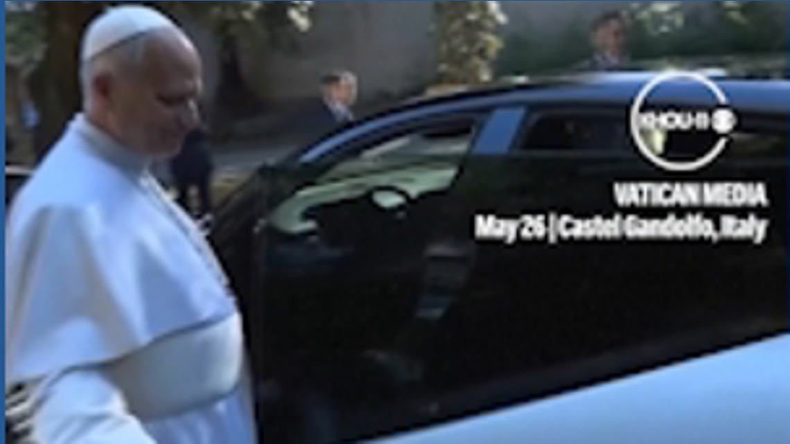 Pope checks out Ferrari’s new electric car | khou.com