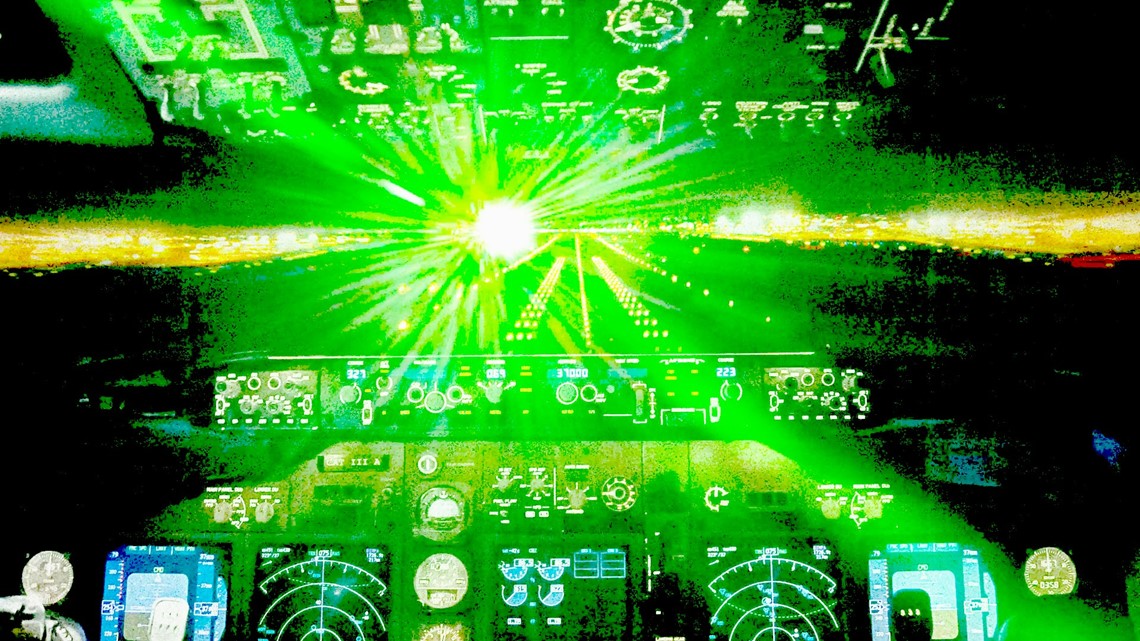 Record number of dangerous laser incidents reported by pilots | khou.com