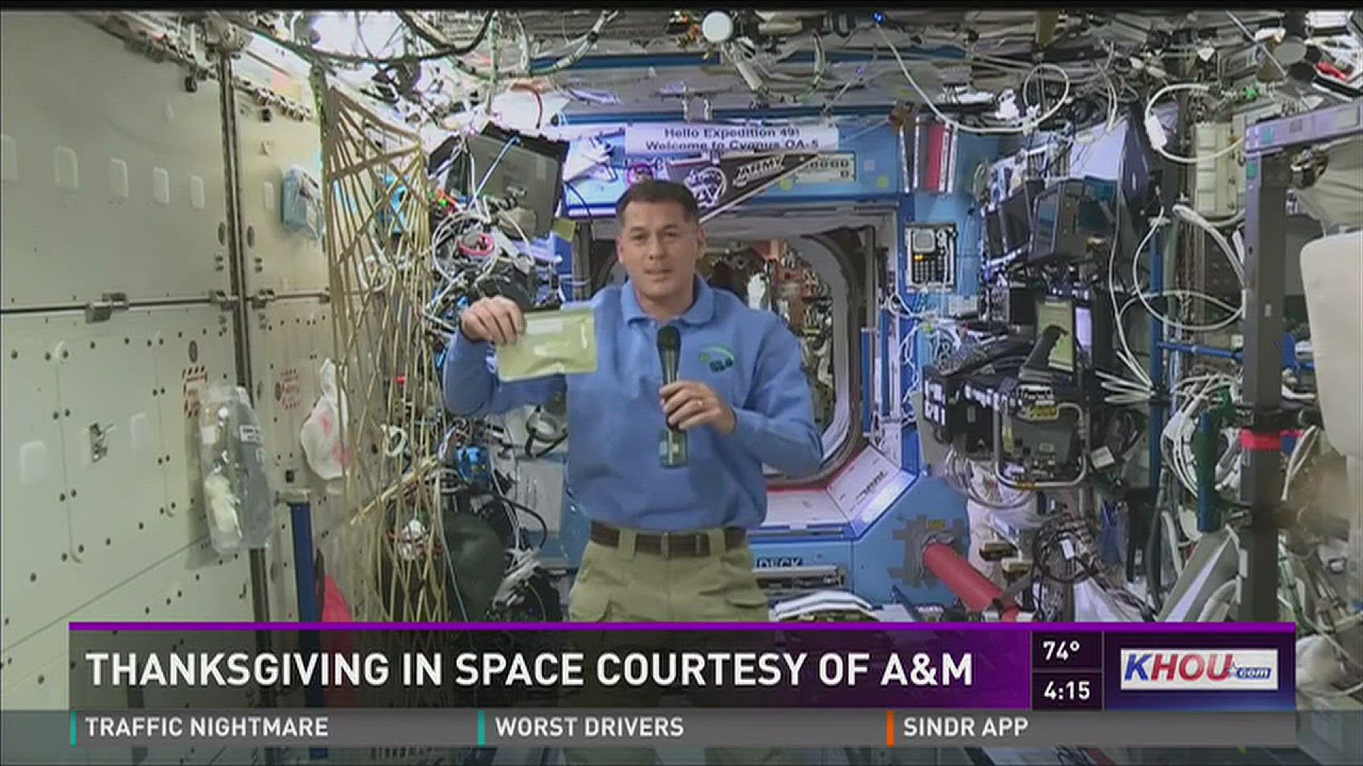 Astronauts in space get Thanksgiving dinner thanks to Texas A&M ...