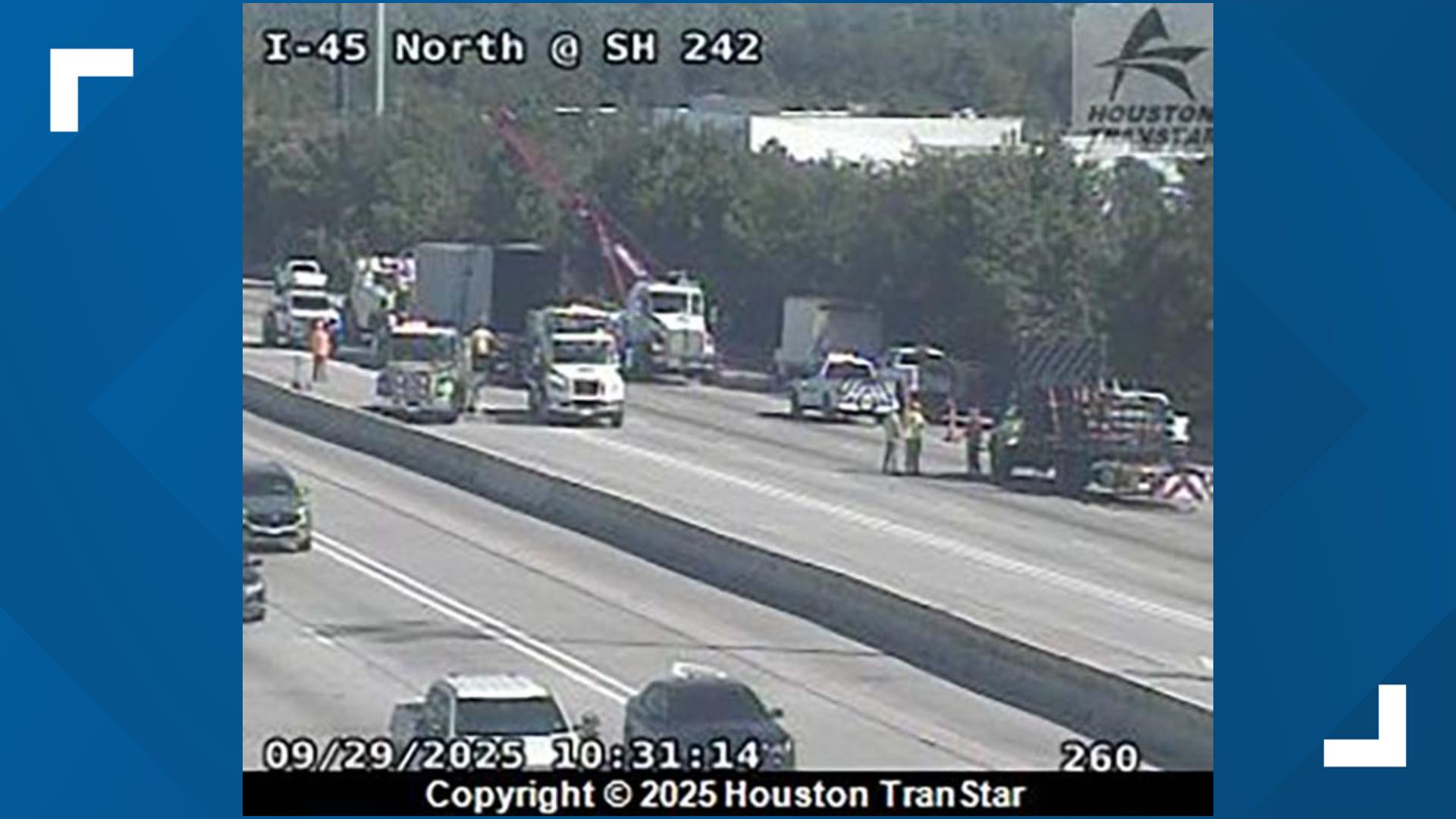 Houston traffic: Wreck caused major delays on I-45 northbound near SH ...