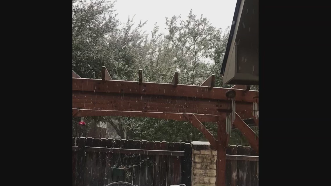 VIDEO: Snow in Georgetown, TX | khou.com